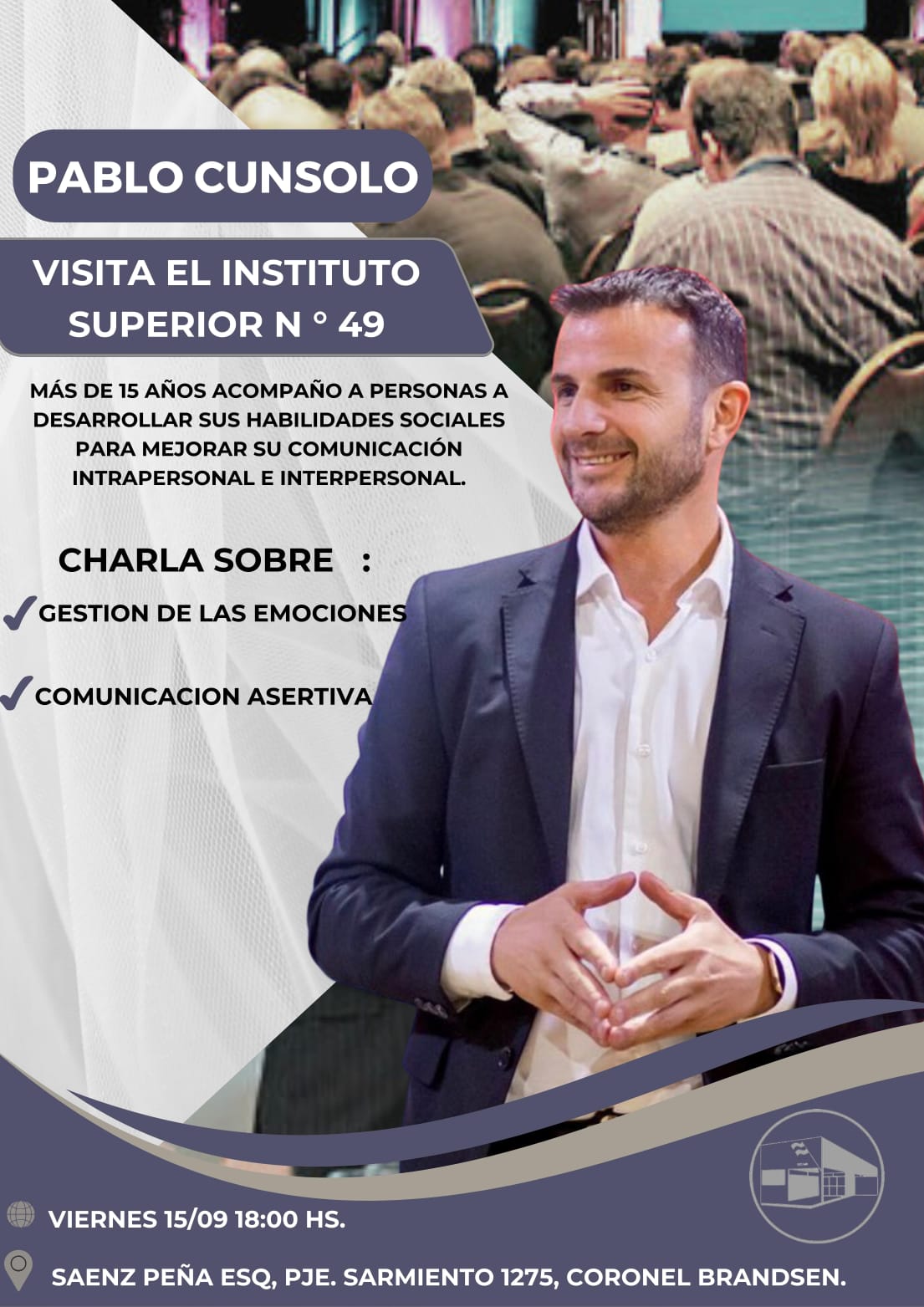 Pablo Cunsolo en Brandsen: Descubre cómo gestionar tus emociones y comunicarte de forma asertiva ...